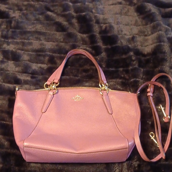 Coach | Bags | Coach Mauve Leather Shoulder Bag | Poshmark